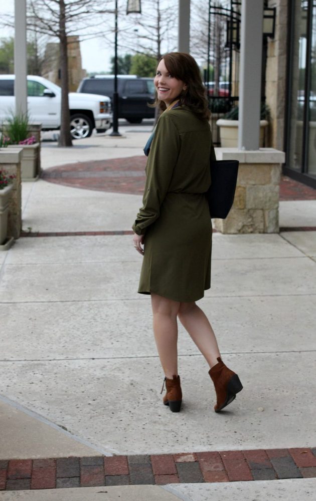 Spring Fashion: The Perfect Olive Dress Outfit | Mom Fabulous