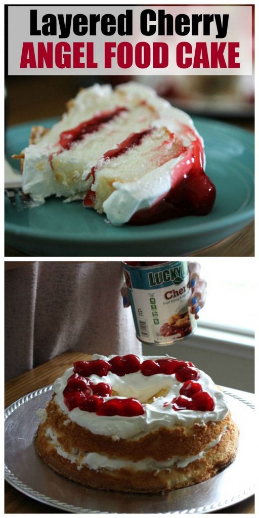 Layered Angel Food Cake Mix with Cherry Pie Filling Recipe