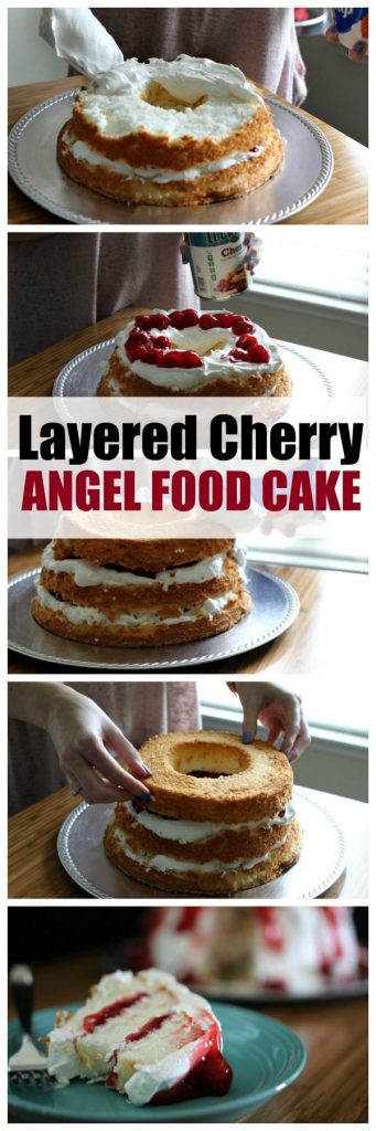 Layered Angel Food Cake Mix with Cherry Pie Filling Recipe