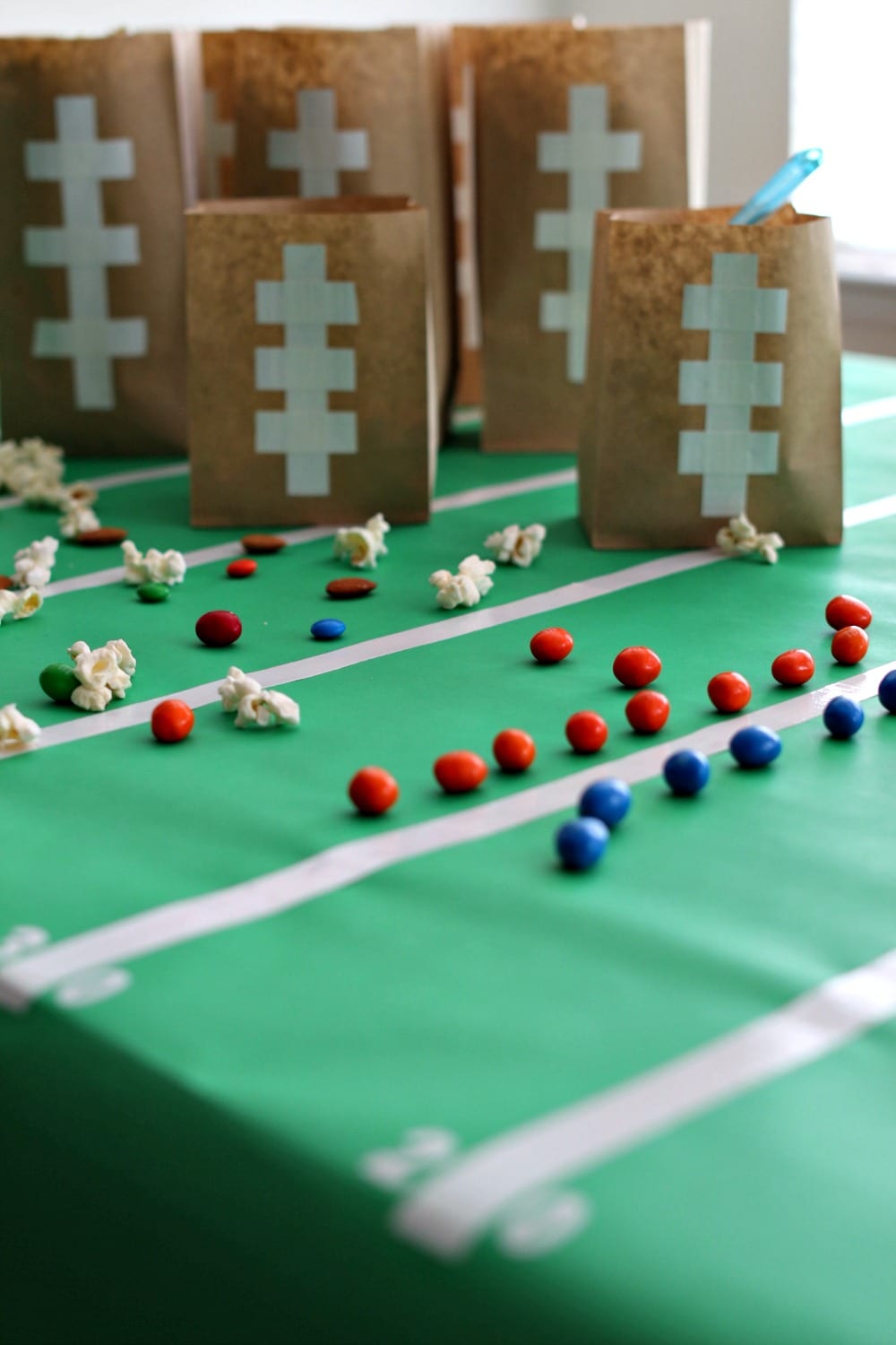 Easy DIY Football Party Bags & Table Décor | Mom Fabulous