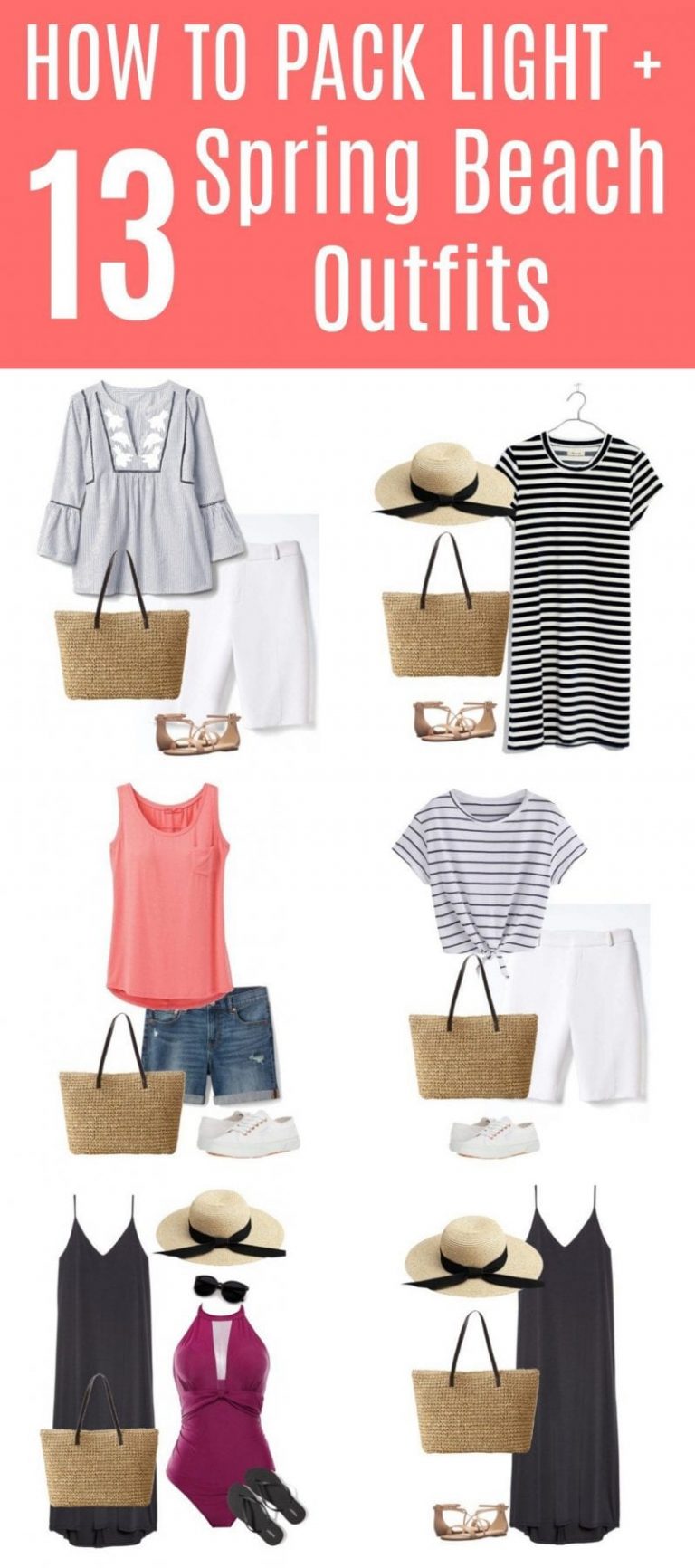 How to Pack Light for Your Spring Getaway + 13 Beach Vacation Outfits